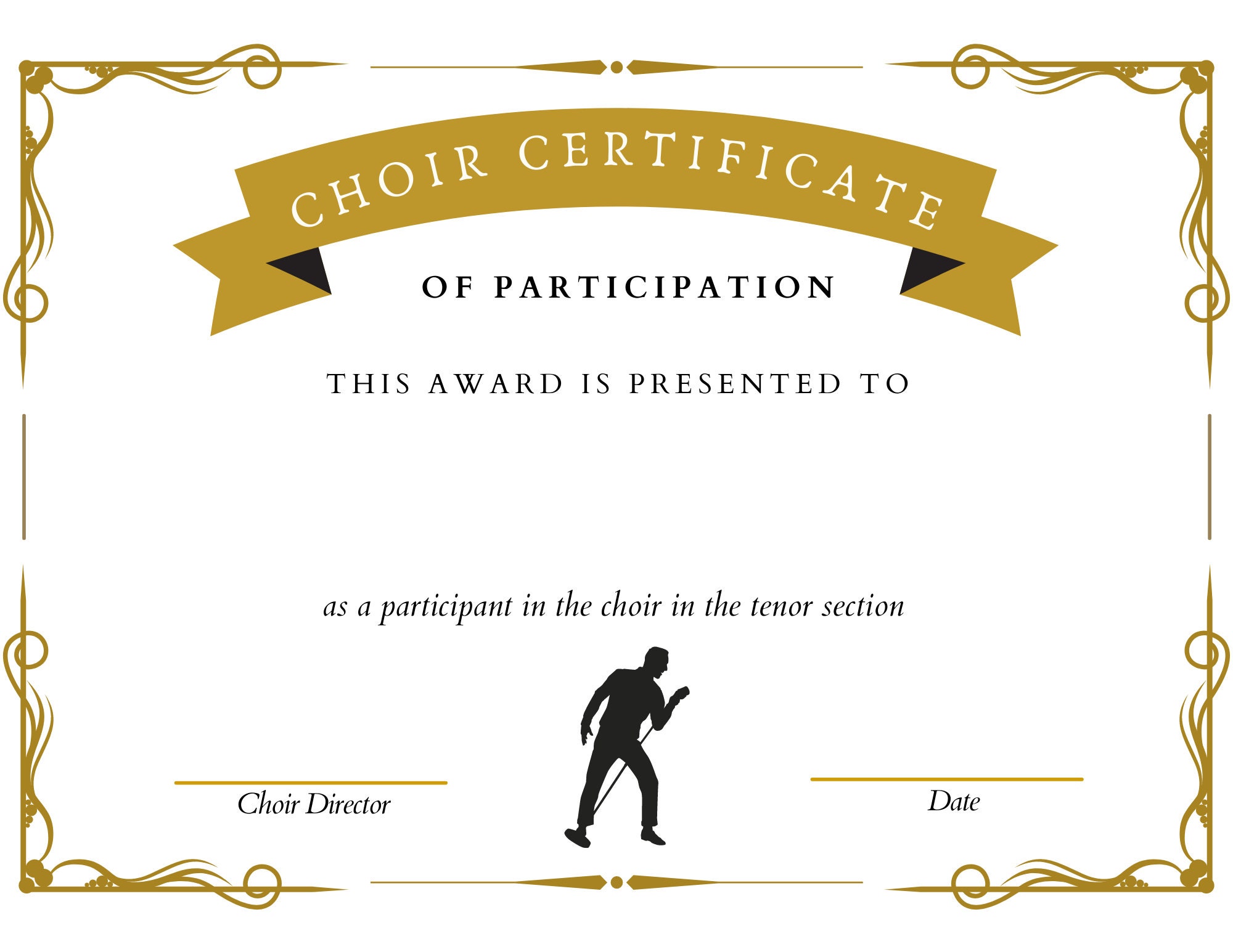 Chorus Fully EDITABLE Award Certificate Mega Pack-5 Certificates ...