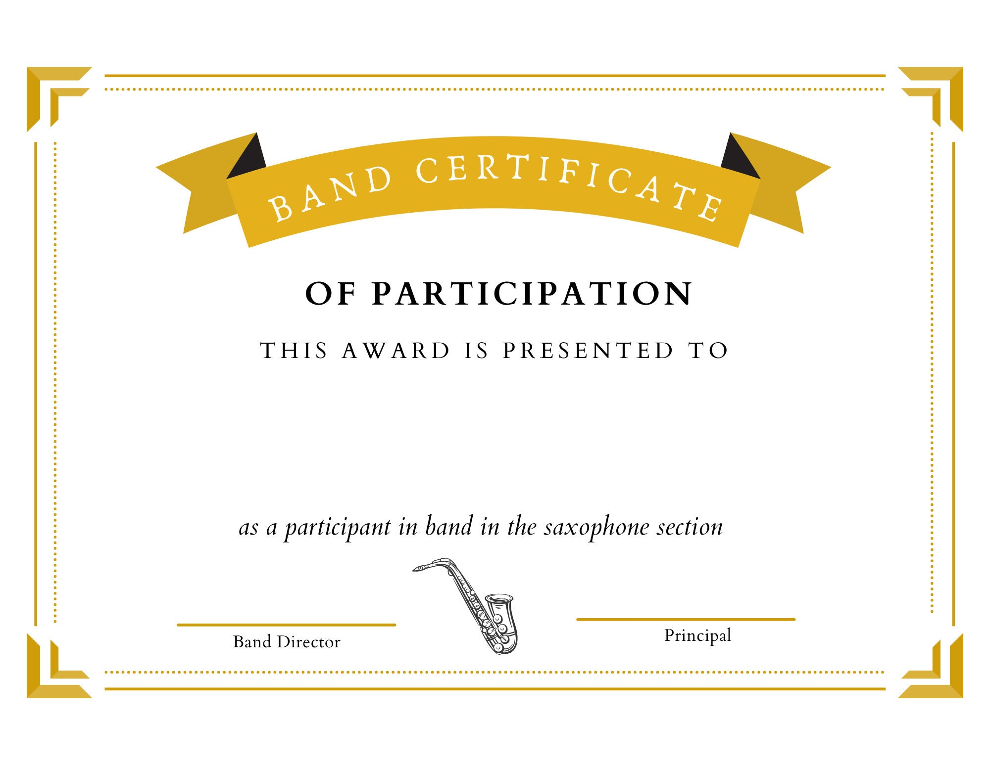 Band Editable Certificates! Mega Pack-21 Certificates: Woodwind, Brass ...