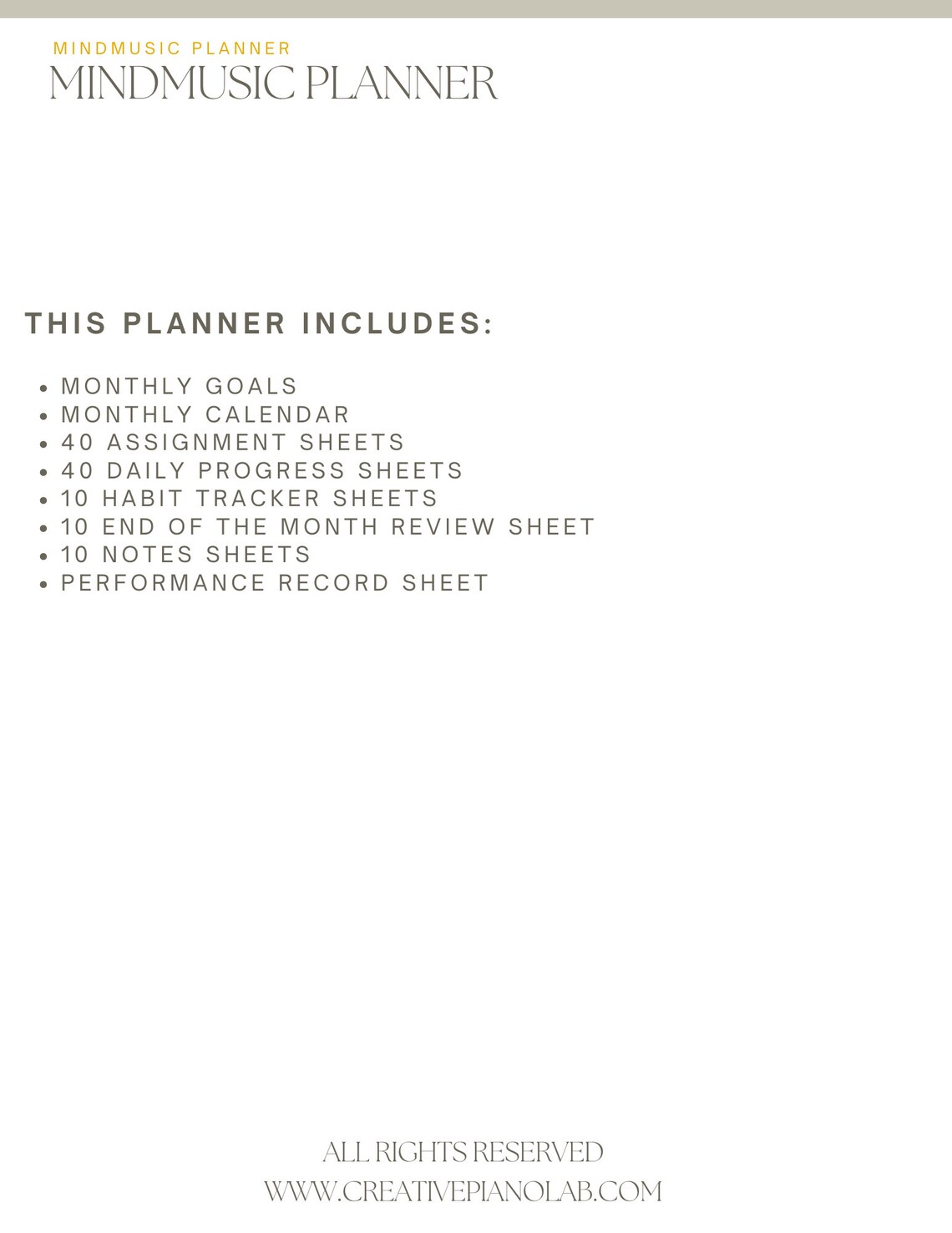 Music Digital Planner, New Sheet and New Covers, Monthly Assignment ...