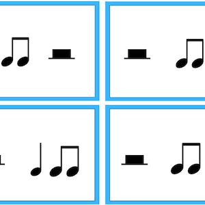Rhythm Music Flash Cards. Elementary and Intermediate Skill Level, Clap ...