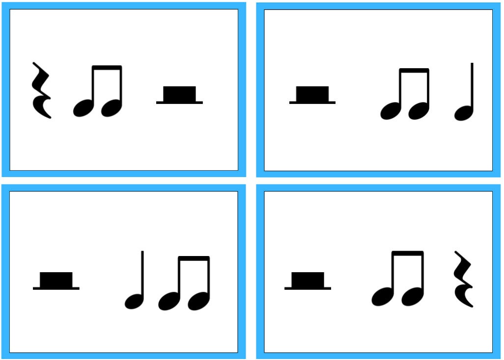 Rhythm Music Flash Cards. Elementary and Intermediate Skill Level, Clap ...