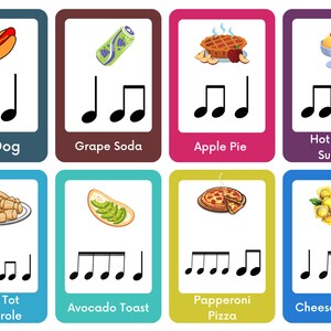 Rhythm Music Flash Cards. Vocalize-clap-count. Digital Basic Duration ...