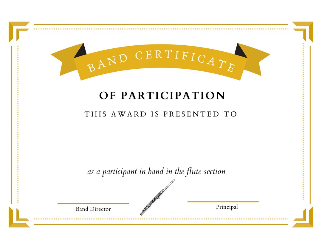 Band Editable Certificates! Mega Pack-21 Certificates: Woodwind, Brass ...