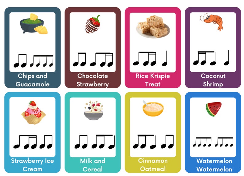 Rhythm Music Flash Cards. Vocalize-clap-count. Digital Basic Duration ...