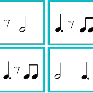 Rhythm Music Flash Cards. Elementary and Intermediate Skill Level, Clap ...