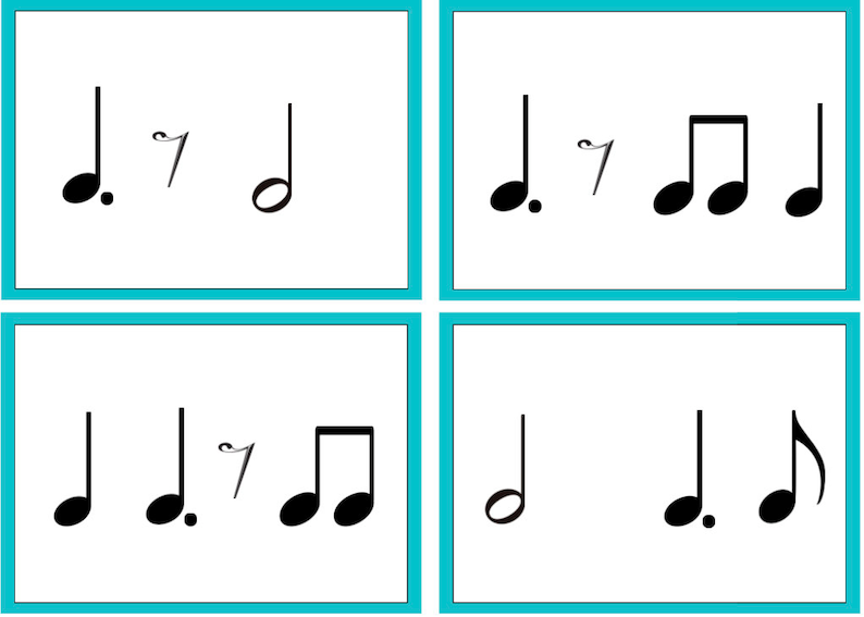 Rhythm Music Flash Cards. Elementary and Intermediate Skill Level, Clap ...
