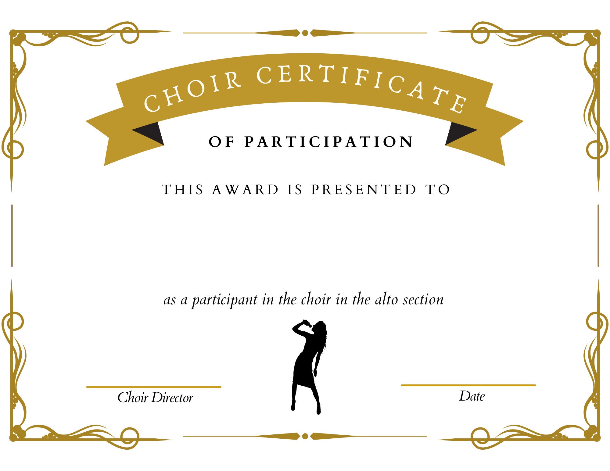Chorus Fully EDITABLE Award Certificate! Mega Pack-5 Certificates ...