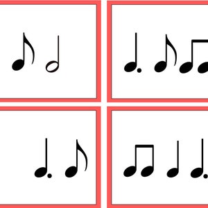 Rhythm Music Flash Cards. Elementary and Intermediate Skill Level, Clap ...