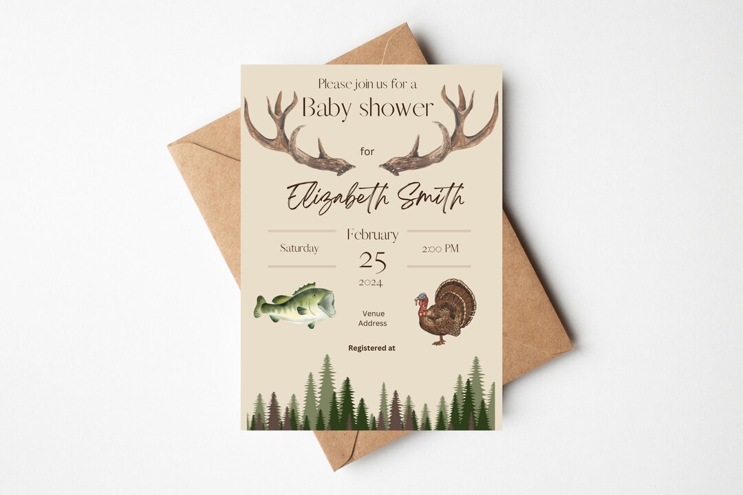 Hunting Baby Shower Invitation - Etsy