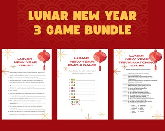 Chinese New Year Trivia Game - Etsy