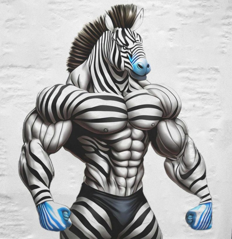 10 Gym Bodybuilder Animal Face PNG Bundle - Fitness Designs for T ...
