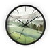 Watercolor Nature Wall Clock, Nature Lover Gift Featuring Mountains and ...
