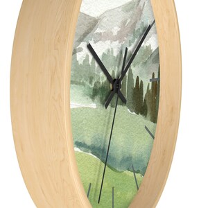 Watercolor Nature Wall Clock Nature Lover Gift Featuring - Etsy