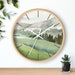Watercolor Nature Wall Clock, Nature Lover Gift Featuring Mountains and ...