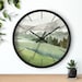 Watercolor Nature Wall Clock, Nature Lover Gift Featuring Mountains and ...
