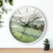 Watercolor Nature Wall Clock, Nature Lover Gift Featuring Mountains and ...