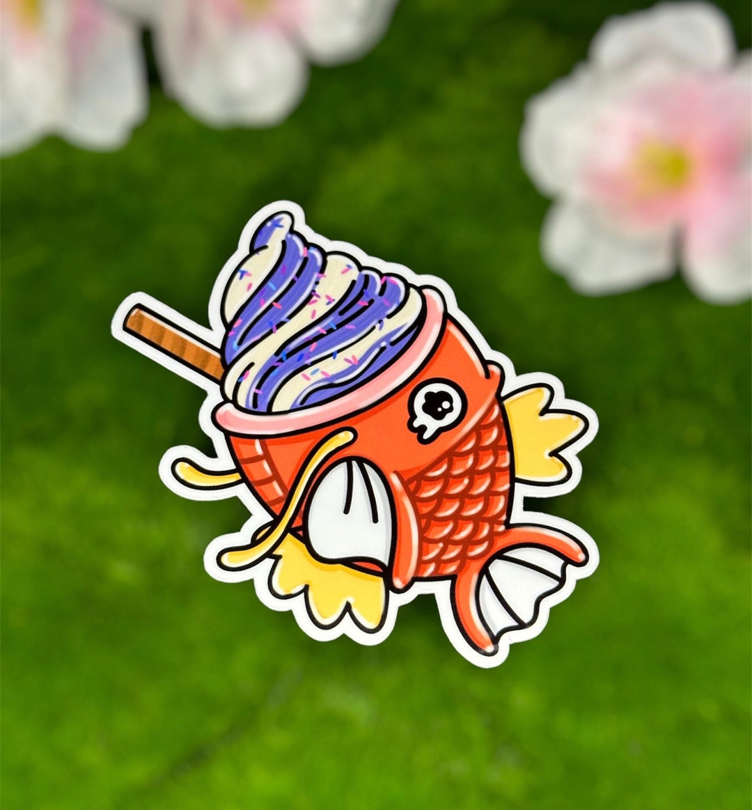 Magikarp Taiyaki Sticker Pokémon Food Sticker - Etsy