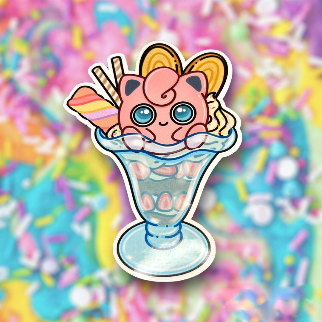 Jiggly Dessert Sticker, Cute Food Sticker, Cute Jiggle Puff Sticker ...