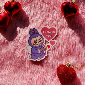 I Labubu You! Labubu Stickers, Labubu Sticker, Valentine Labubu, Labubu ...