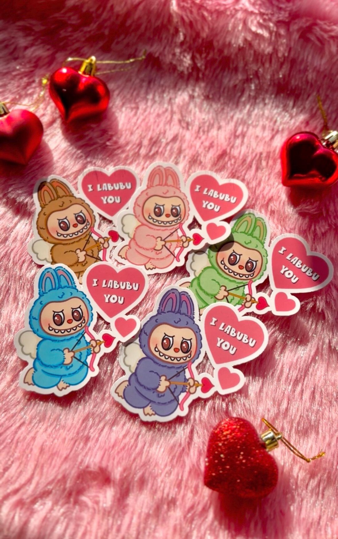 I Labubu You Labubu Stickers, Labubu Sticker, Valentine Labubu, Labubu ...
