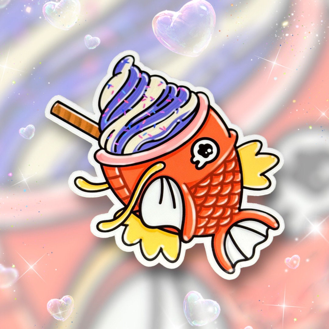 Magikarp Taiyaki Sticker, Pokémon Food Sticker - Etsy