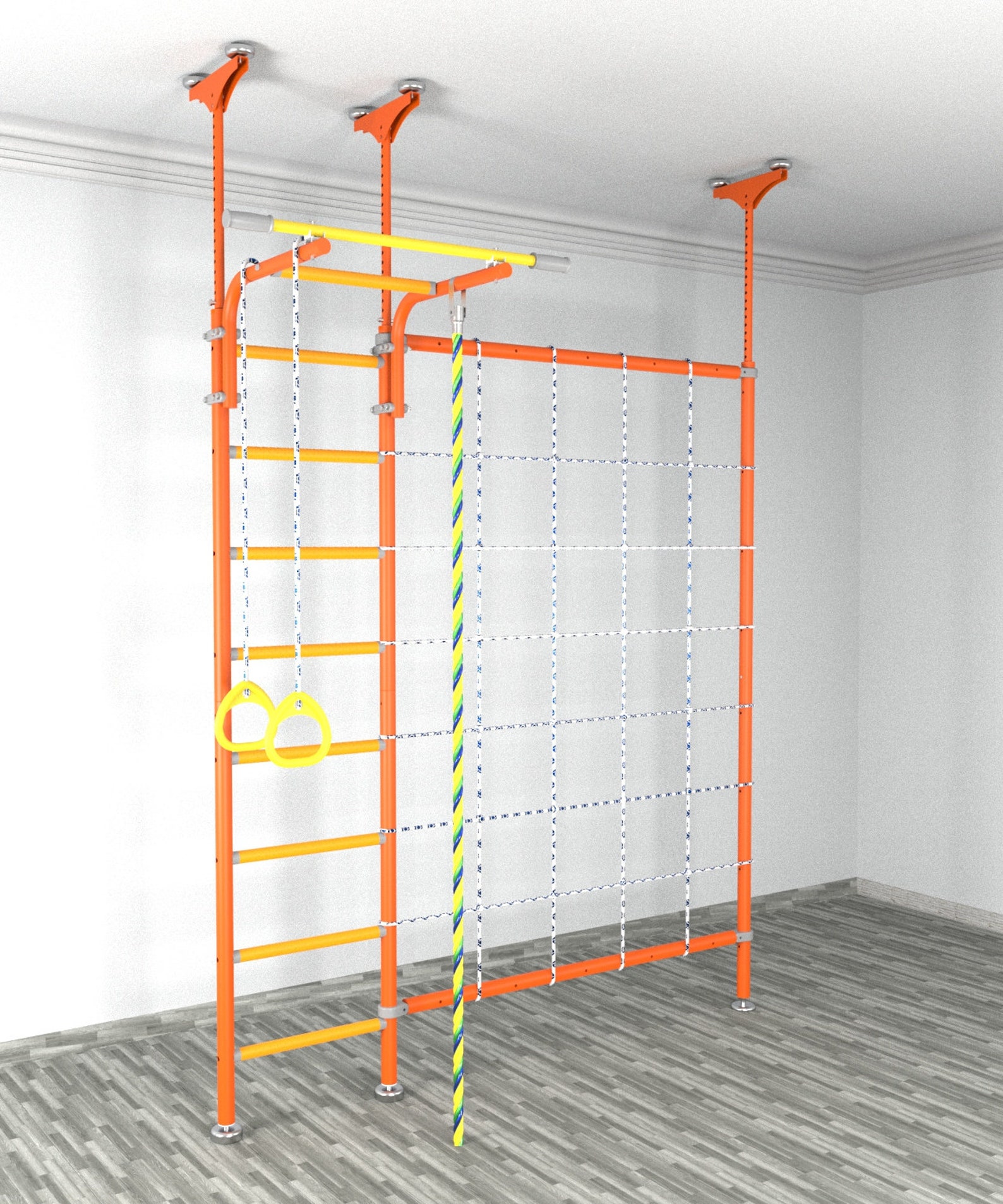 Kids Playground Swedish Ladder Climbing Wall Stall Bars Monkey Bar Kids ...