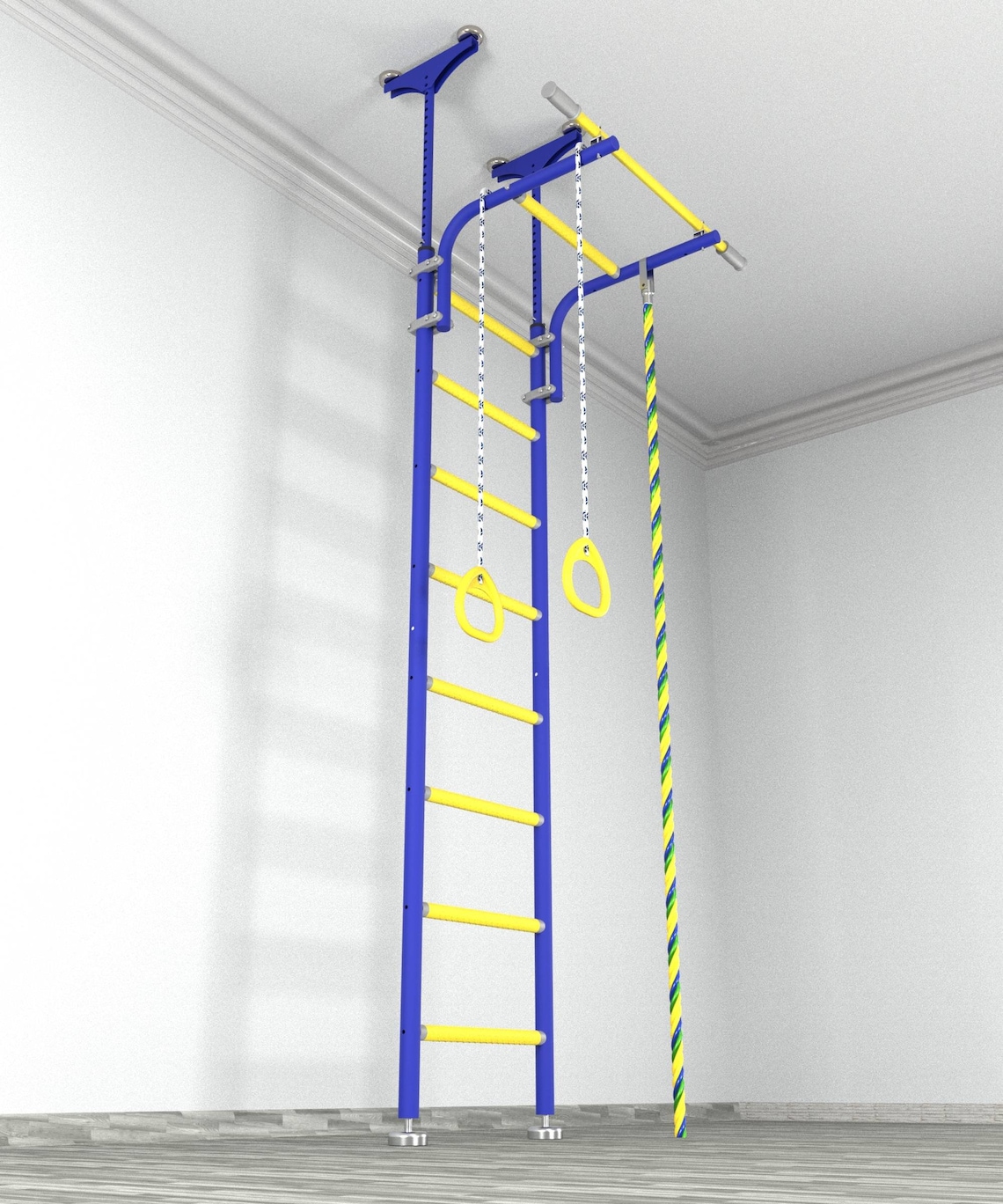 Kids Playground Swedish Ladder Climbing Wall Stall Bars Monkey Bar Kids ...