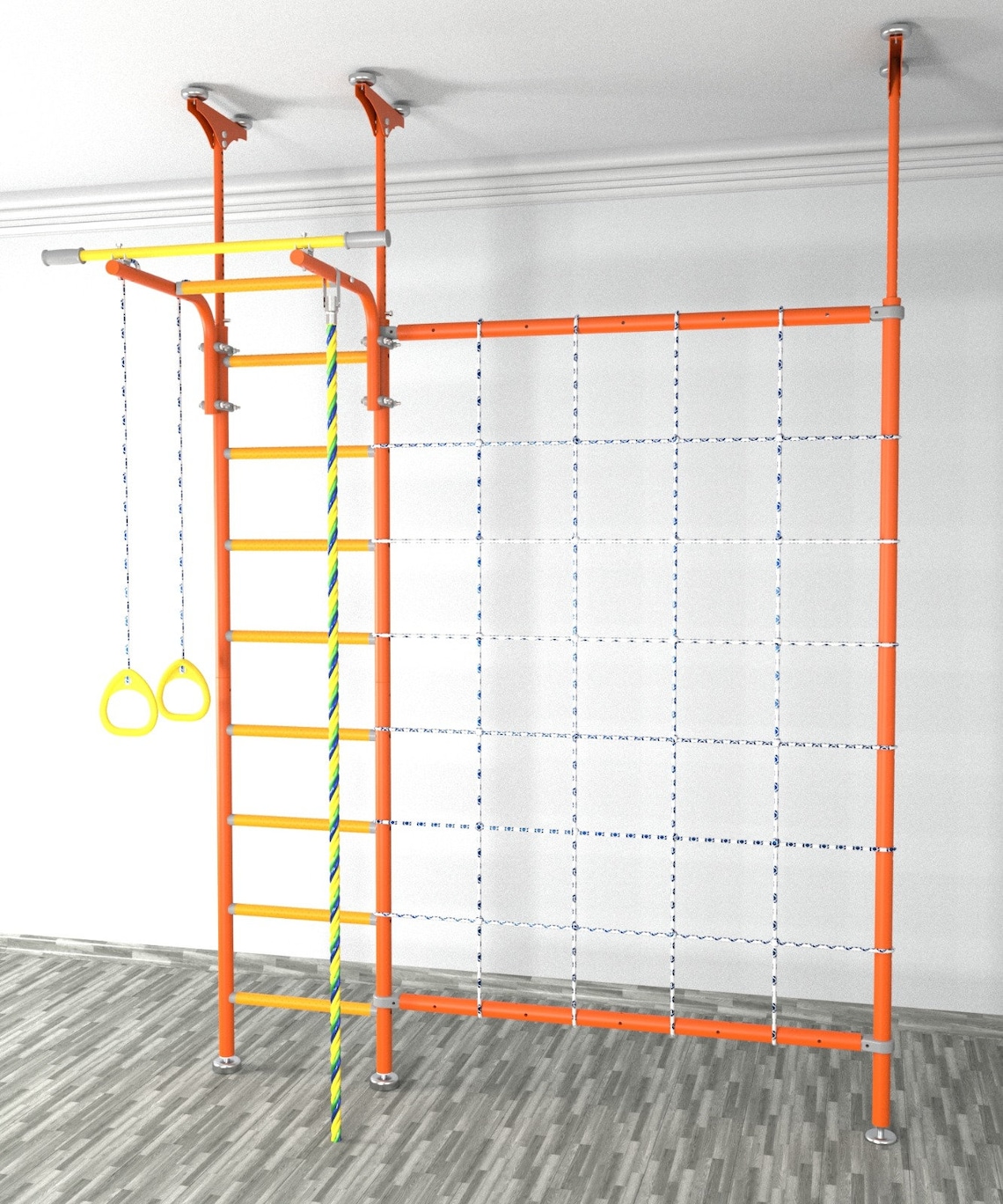 Kids Playground | Swedish Ladder | Climbing Wall | Stall Bars | Monkey ...