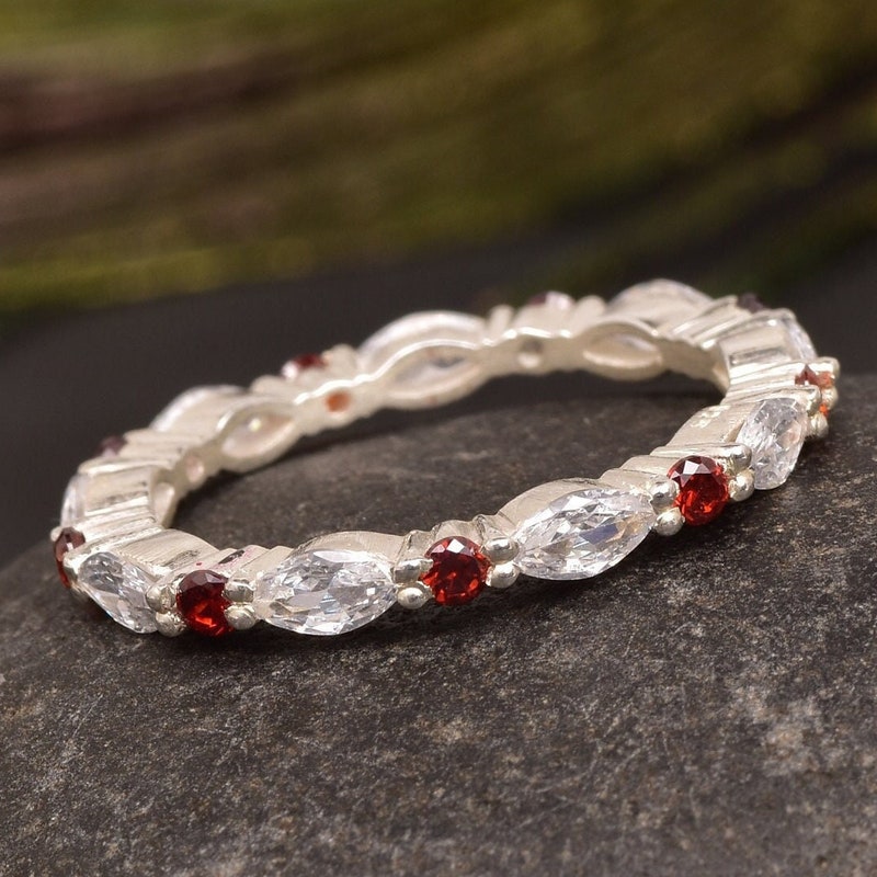 Ruby Wedding Band - Etsy