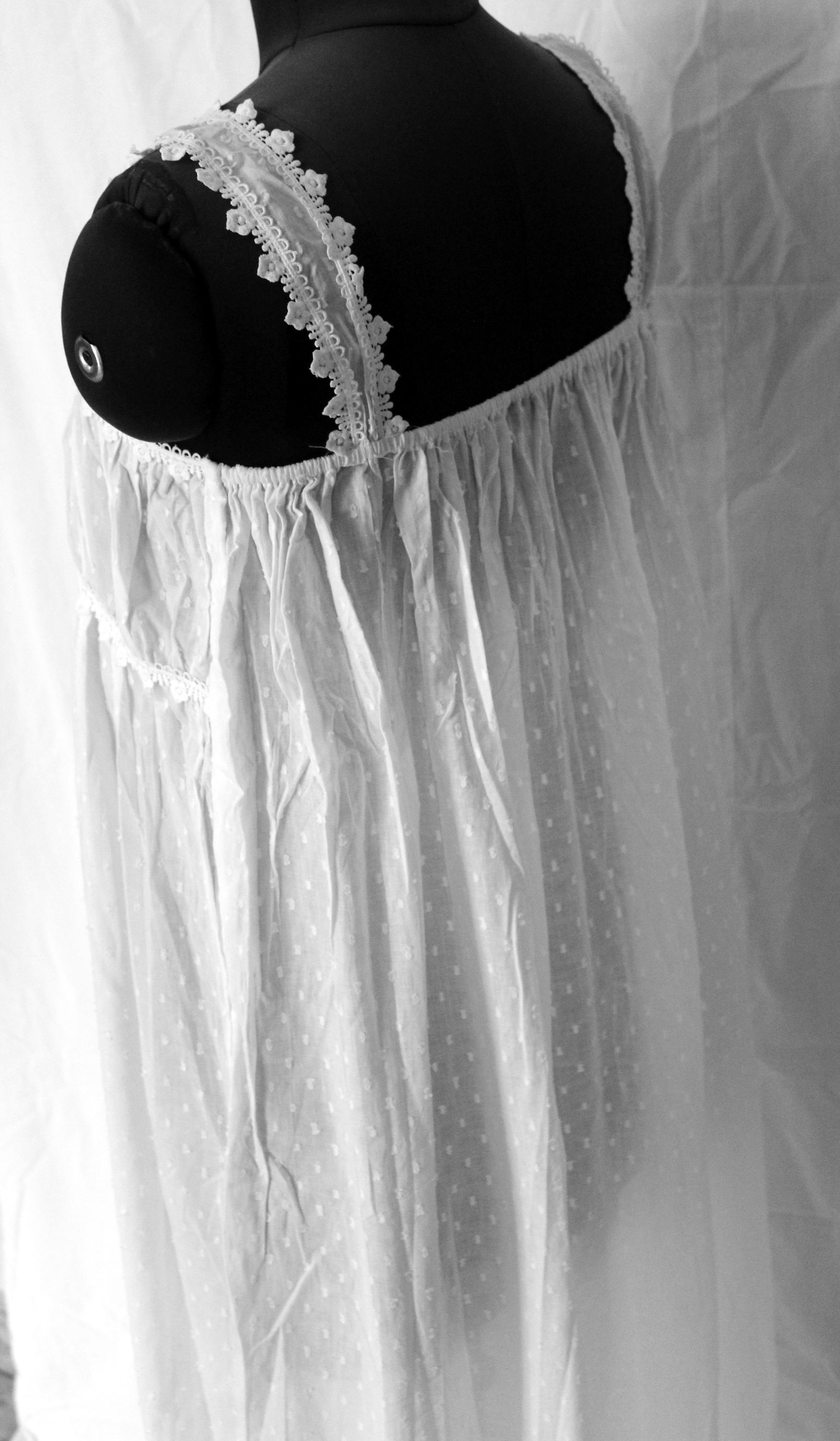 100% Pure Cotton Women's Feminine White Nightgown Victorian Style ...