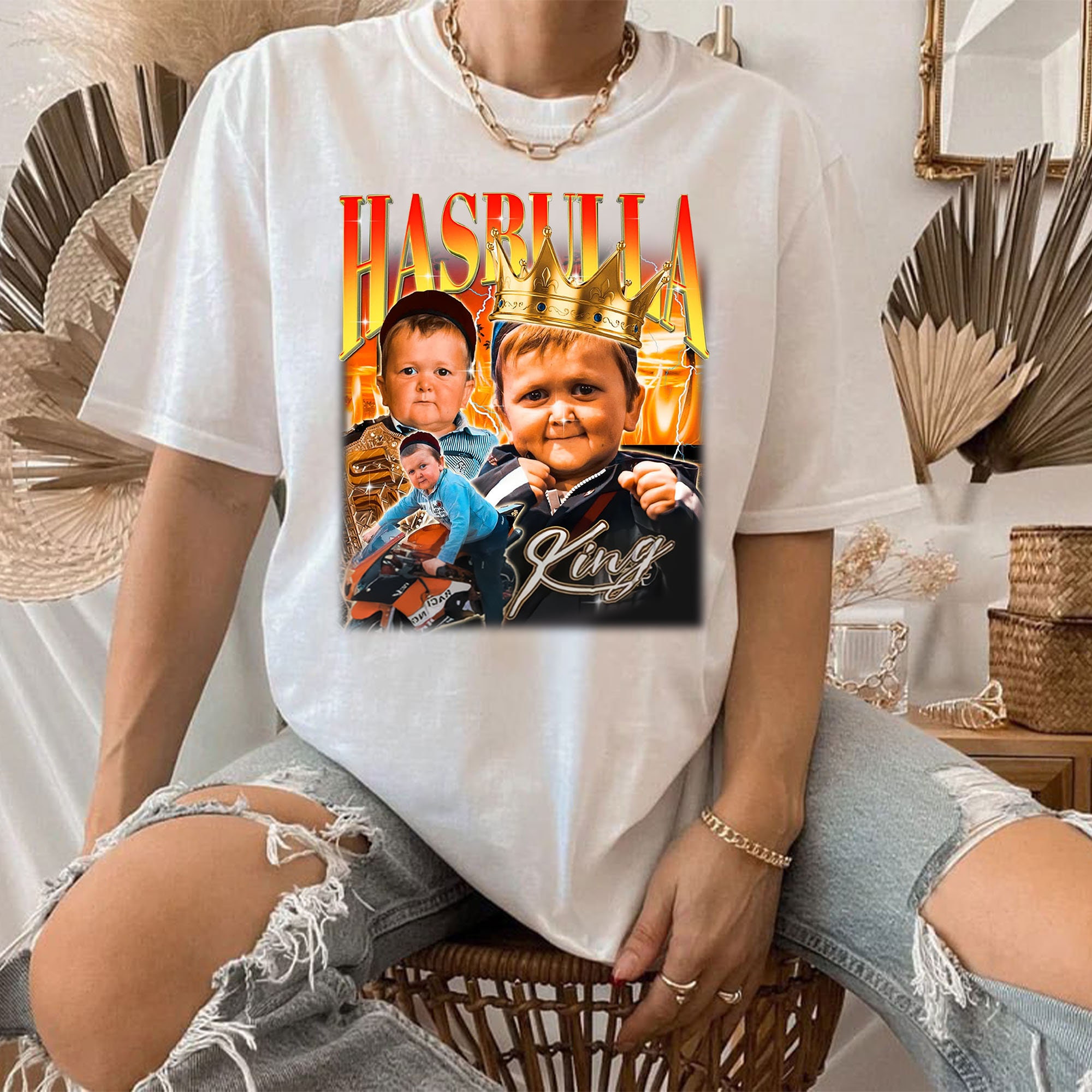 Camisa retro King Hasbulla Camiseta King Hasbulla, camisa de homenaje a ...