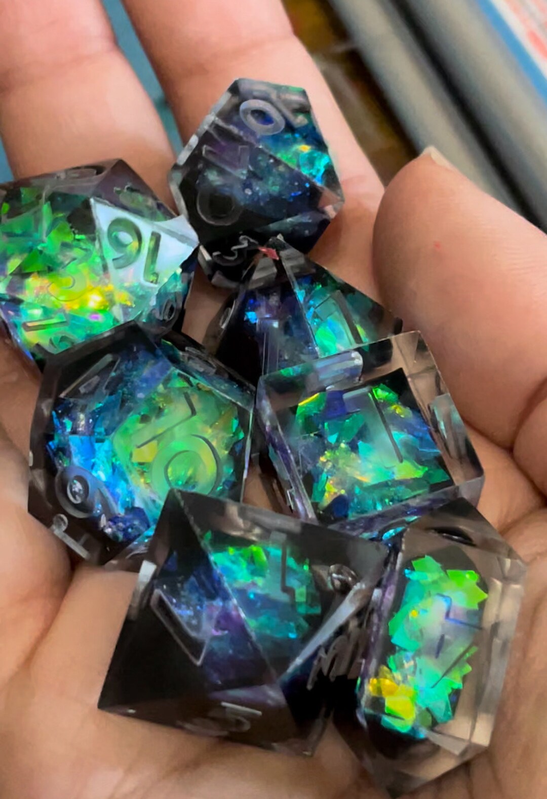 Crystal Caves Geode Dice Set - Etsy