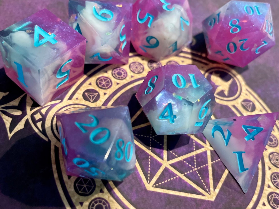 Aurora Nebula Cloud Polyhedral Dice Set - Etsy