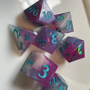 Aurora Nebula Cloud Polyhedral Dice Set - Etsy
