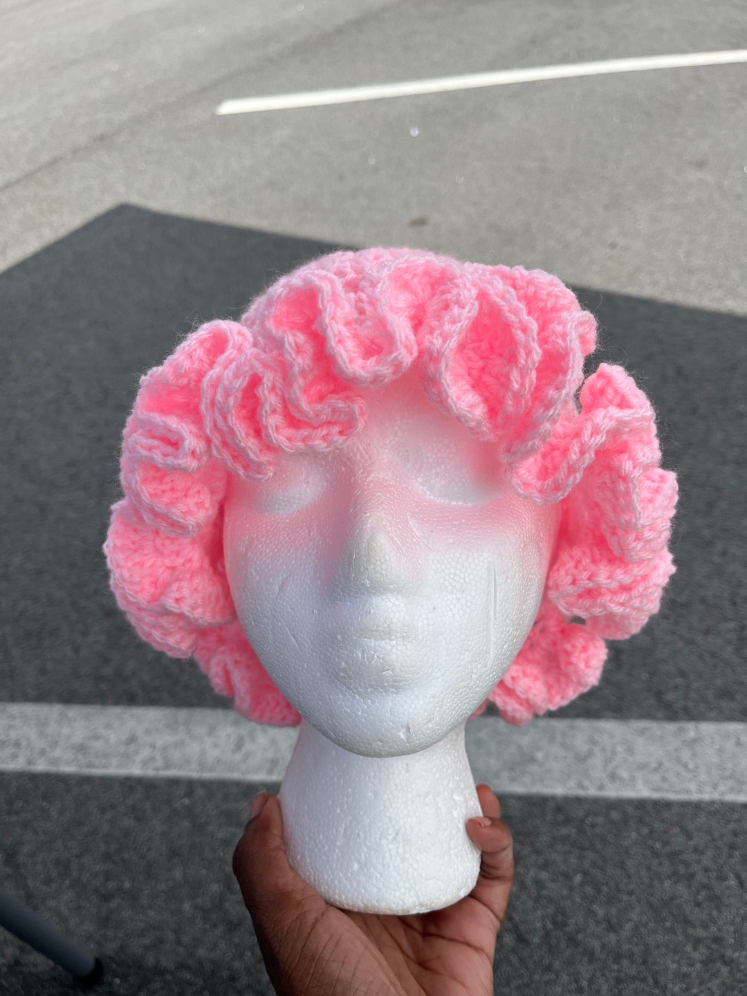 Pink Ruffle Hat - Etsy