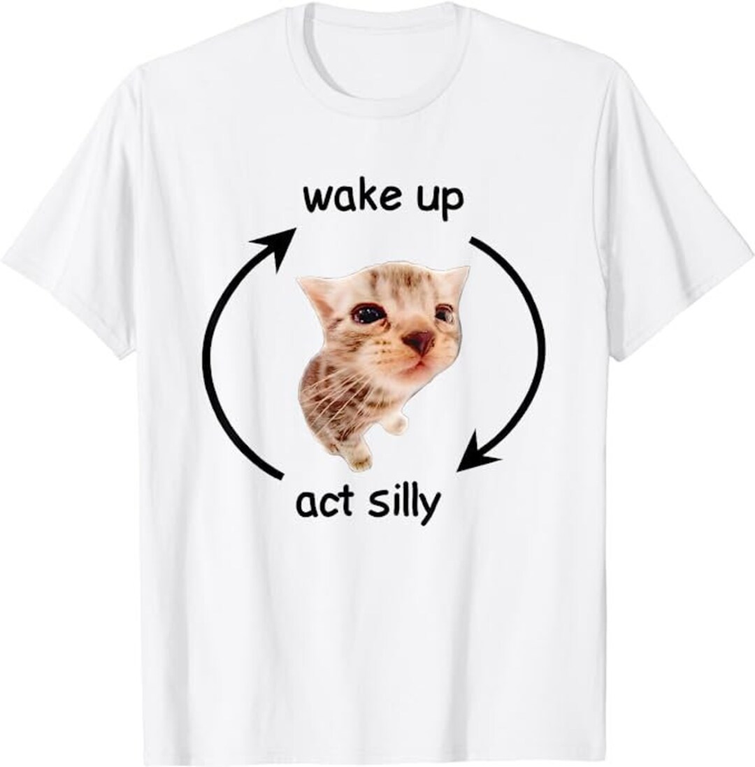 Wake up Act Silly Cat Shirt - Etsy