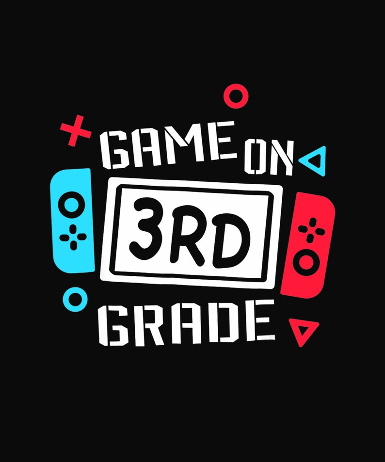 Back to School Game on Third 3rd Grade Funny Gamer Kids Boys - Etsy