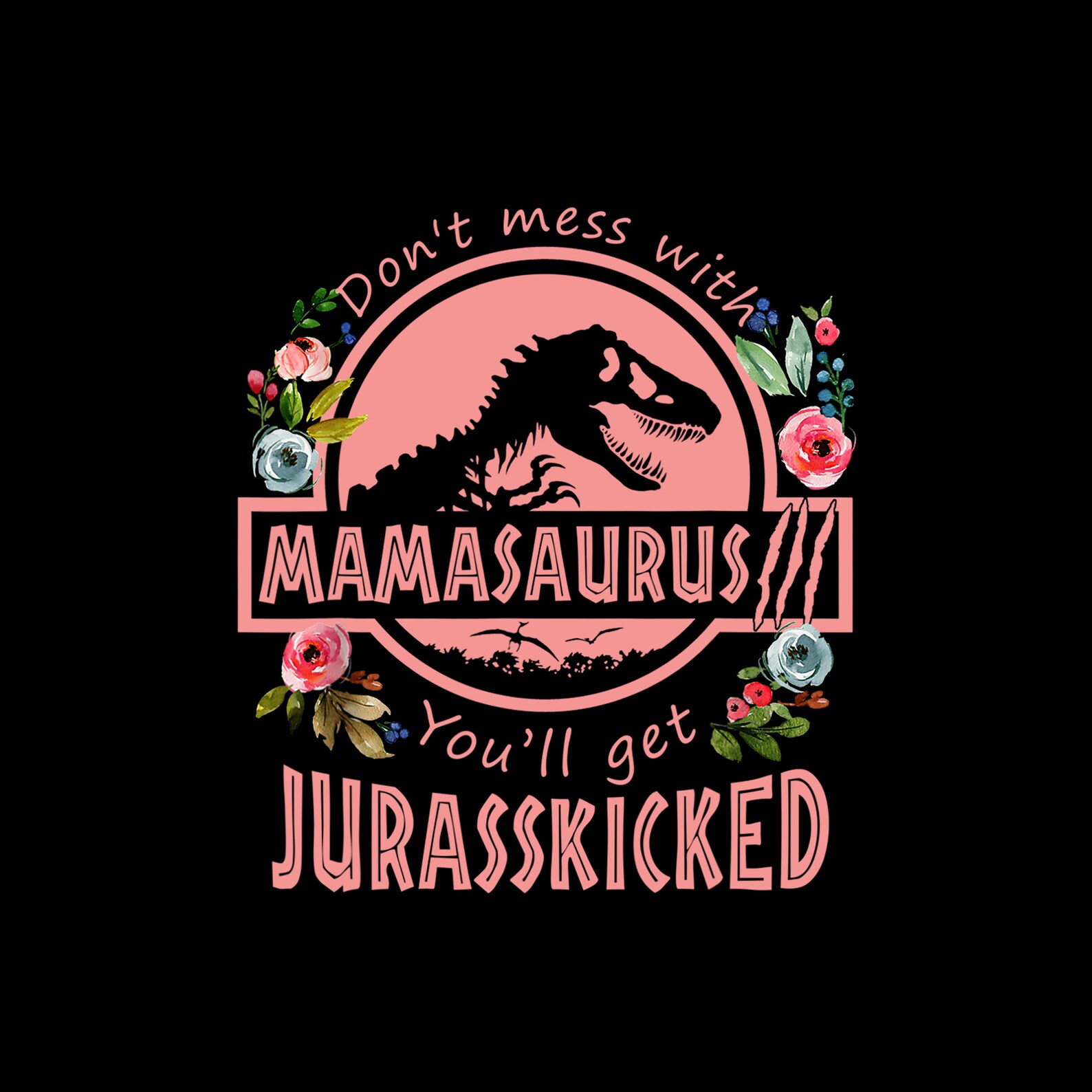 Funny Vintage Mamasaurus T Rex Dinosaur Mama Saurus Women Family ...