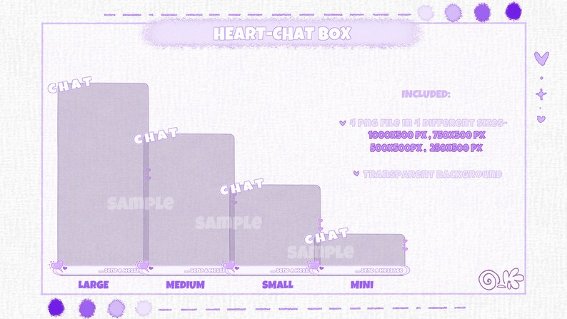 Purple Heart Chat Box Twitch Chat Box Vtuber, Streaming, Gamers, Twitch ...