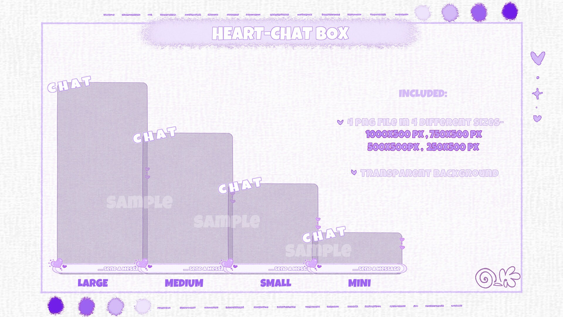 Purple Heart Chat Box Twitch Chat Box Vtuber, Streaming, Gamers, Twitch ...