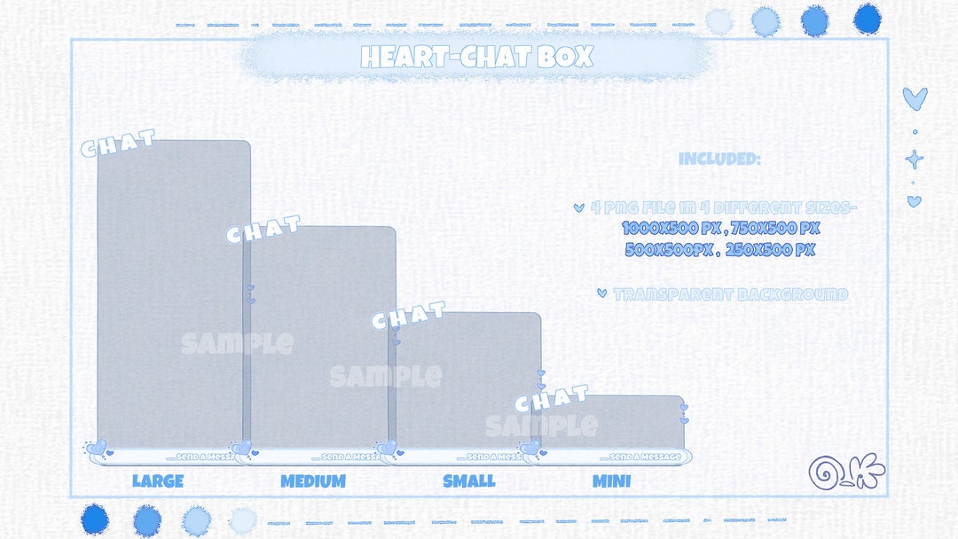 Blue Heart Chat Box Twitch Chat Box Vtuber, Streaming, Gamers, Twitch ...