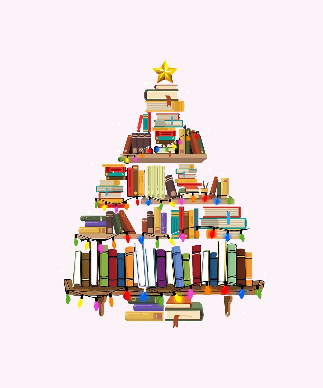 Christmas Book Tree, Christmas Gift,book Lovers Christmas Gift,bookworm ...