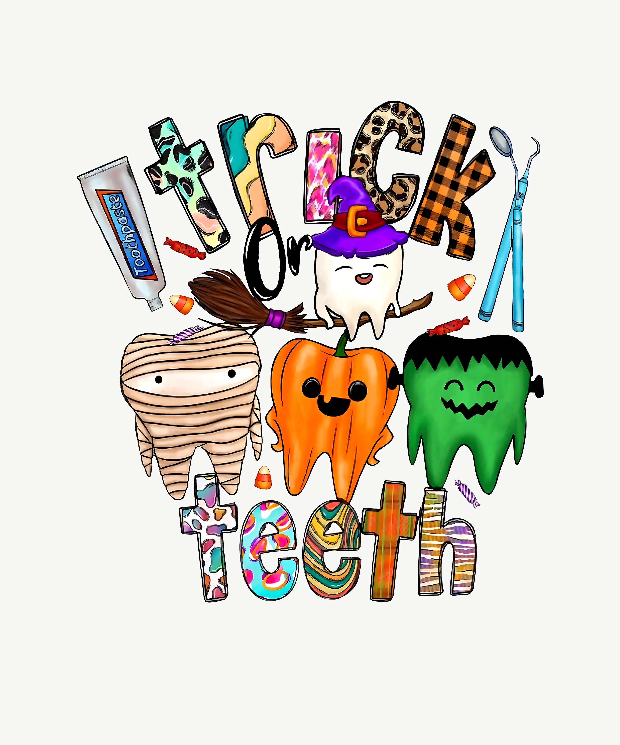 Comfort Colors Trick or Teeth Halloween Dentist Halloween Dental ...