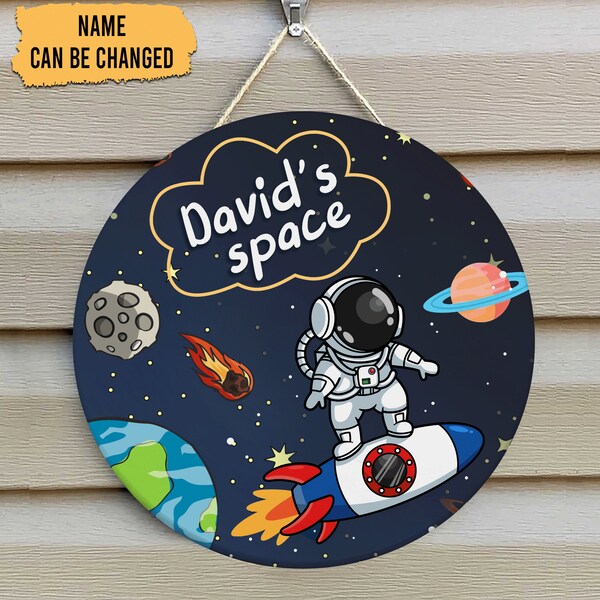 Space Wooden Name Sign - Etsy