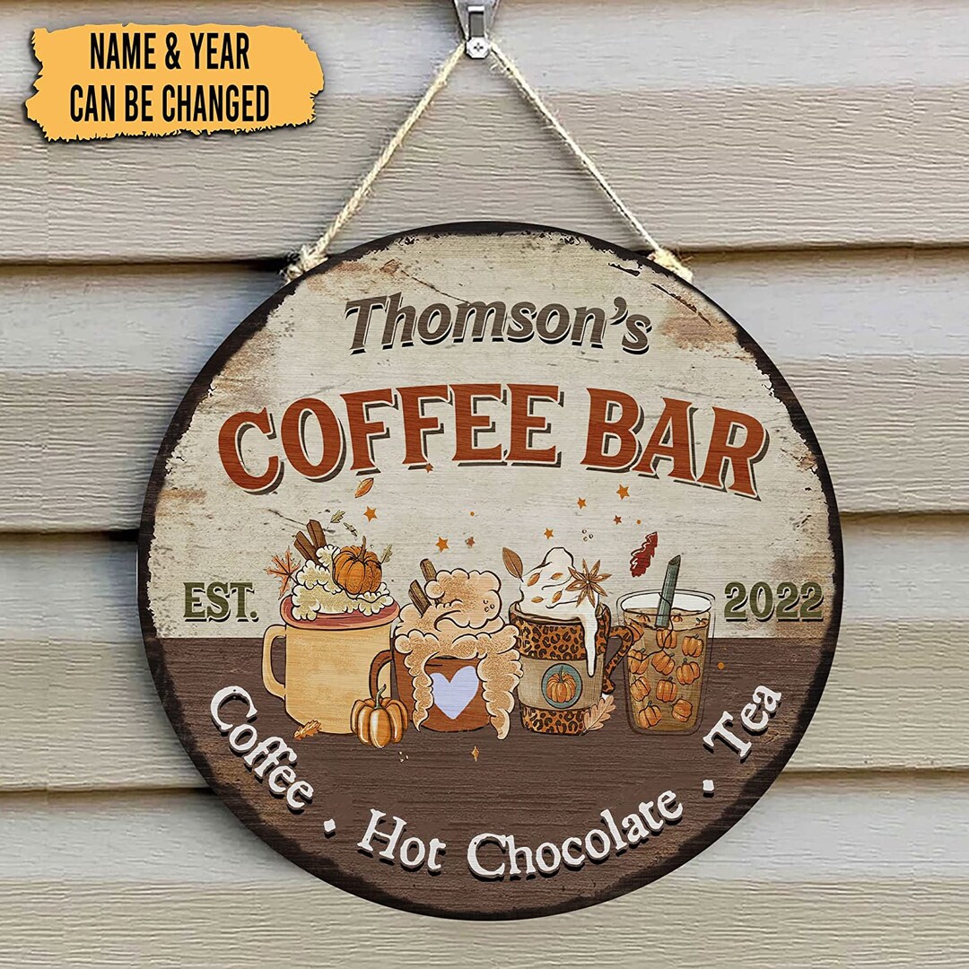 Personalized Coffee and Tea Bar Sign Coffee Bar Sign Custom - Etsy