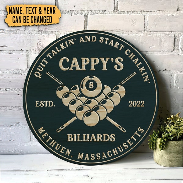Billiard Sign - Etsy
