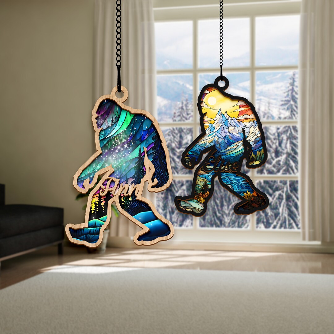 Bigfoot Home Decor, Bigfoot Suncatcher, Bigfoot Ornament, Gift for ...