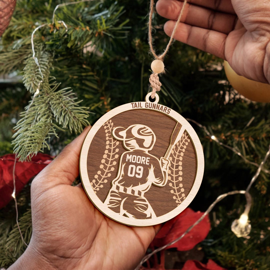 Personalize Baseball Ornament, Personalized Christmas Baseball Ornament ...