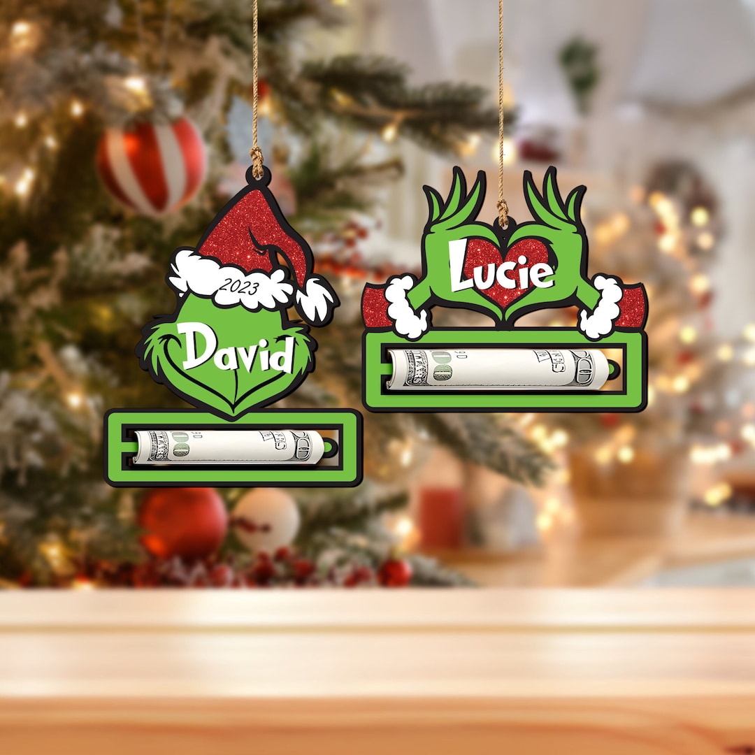 Heres A Few Bucks for Christmas, Personalized Grinch Money Holder ...