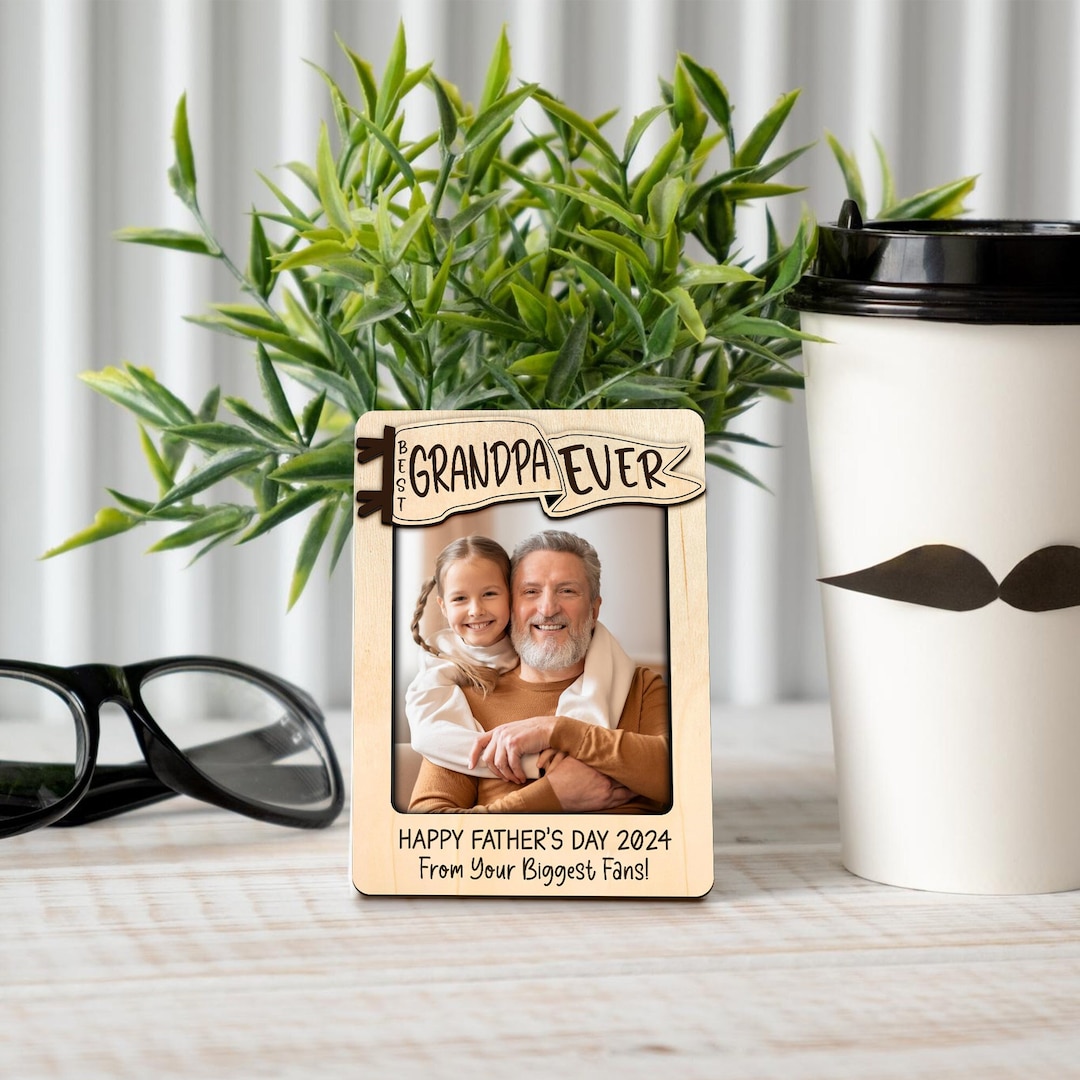 Personalized Dad Grandpa Ever Photo Frame, Gift for Dad, Father's Day ...